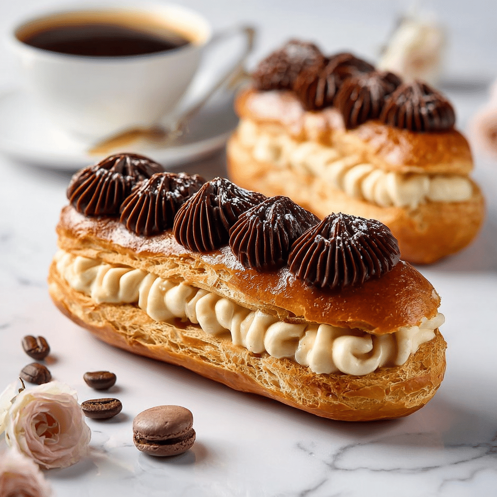 Mocha Éclairs: Coffee-Infused Pastry Cream Delight