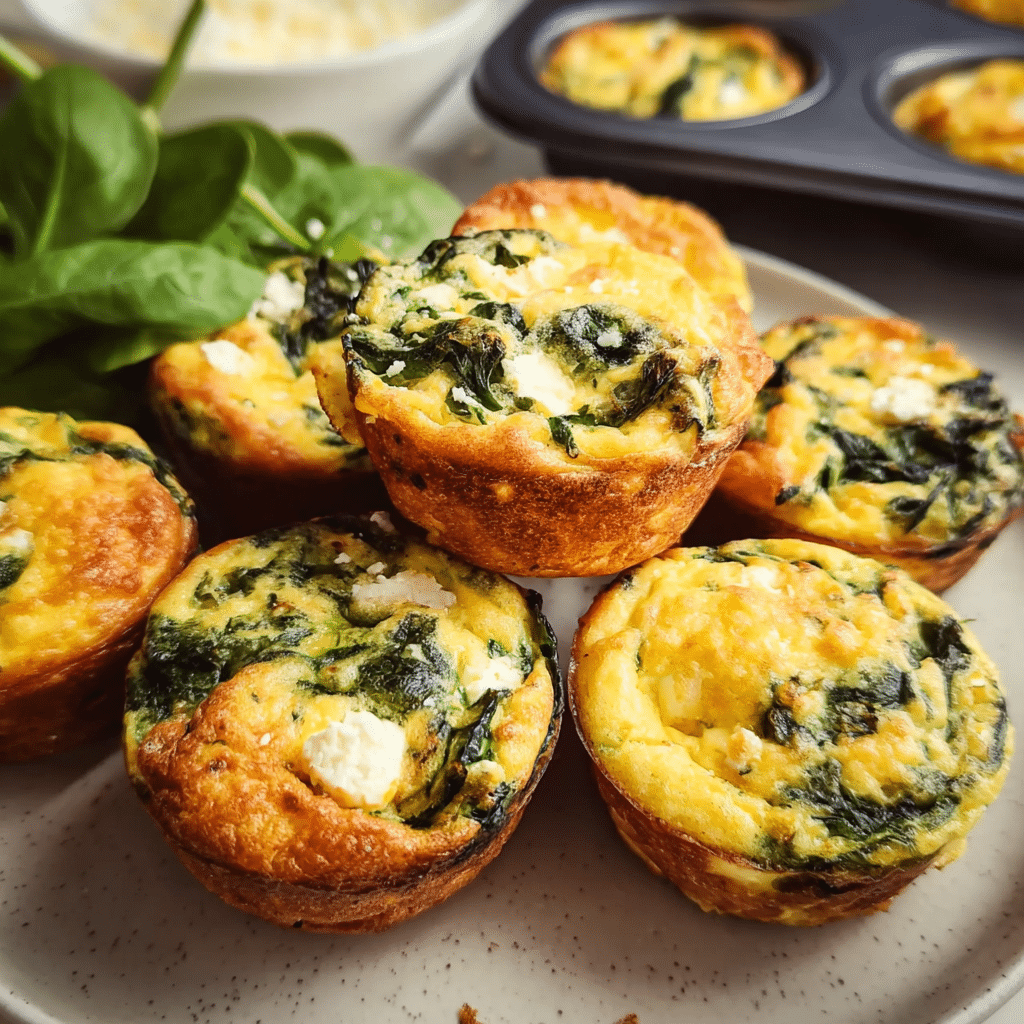 Quick & Healthy Egg Muffins with Spinach and Feta
