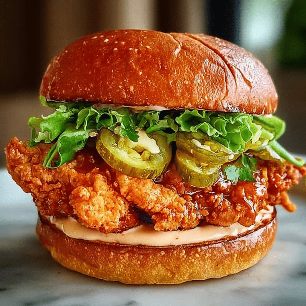 Spicy Chicken Sandwich with Creamy Homemade Sauce
